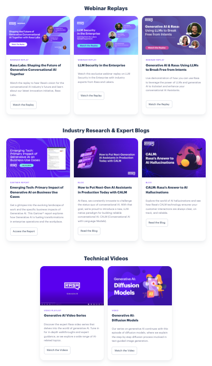 Generative AI Resource Library | Rasa